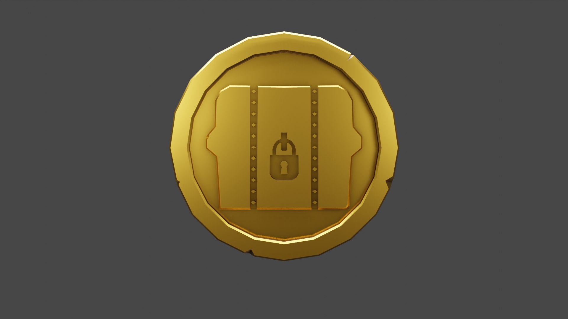 Double Sided Treasure Chest Doubloon Model - TurboSquid 2071981