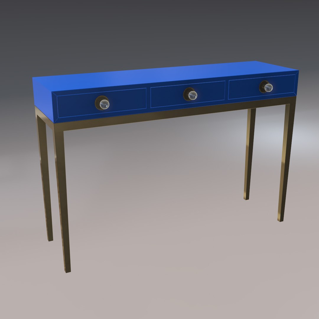 Three-drawer Console 3D Model - TurboSquid 1220653