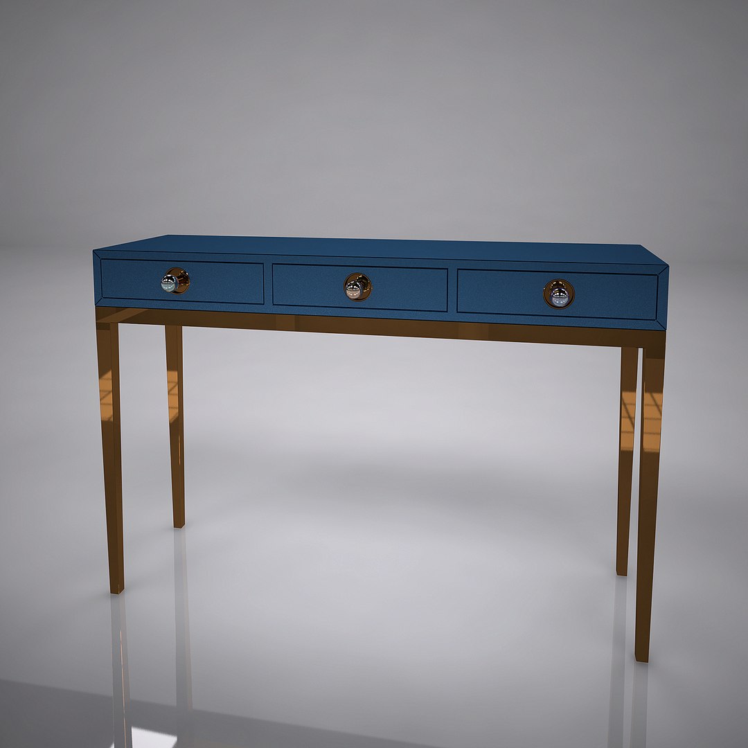 Three-drawer Console 3D Model - TurboSquid 1220653
