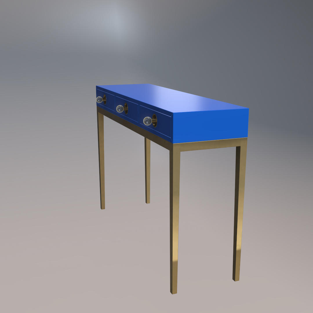 Three-drawer Console 3D Model - TurboSquid 1220653