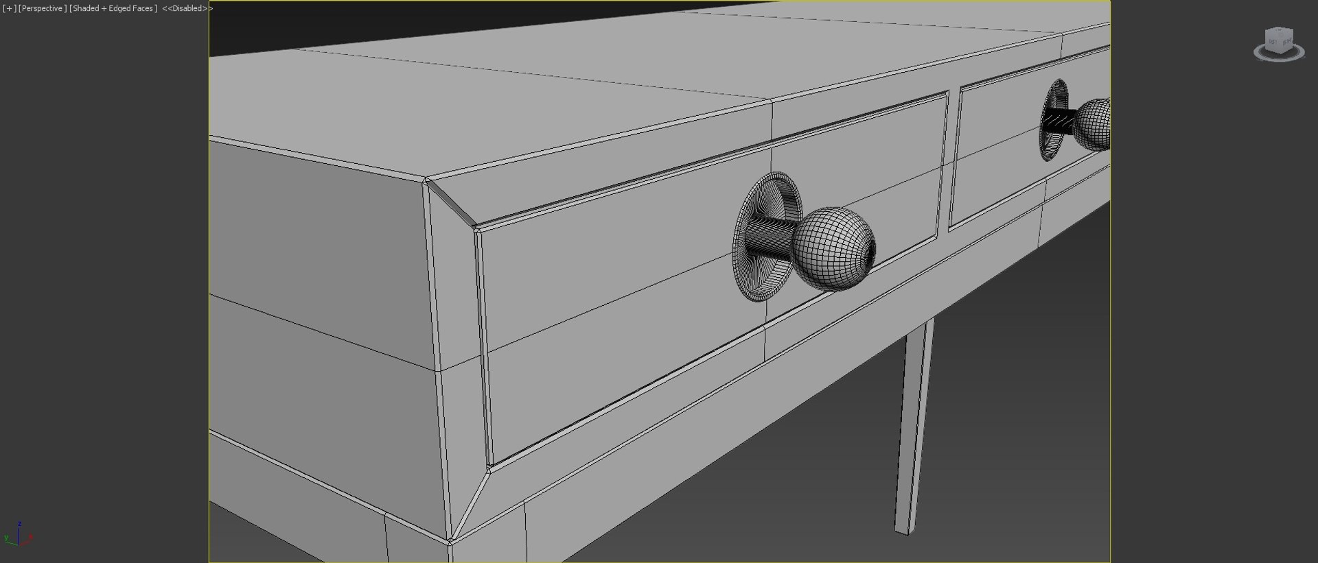Three-drawer Console 3D Model - TurboSquid 1220653