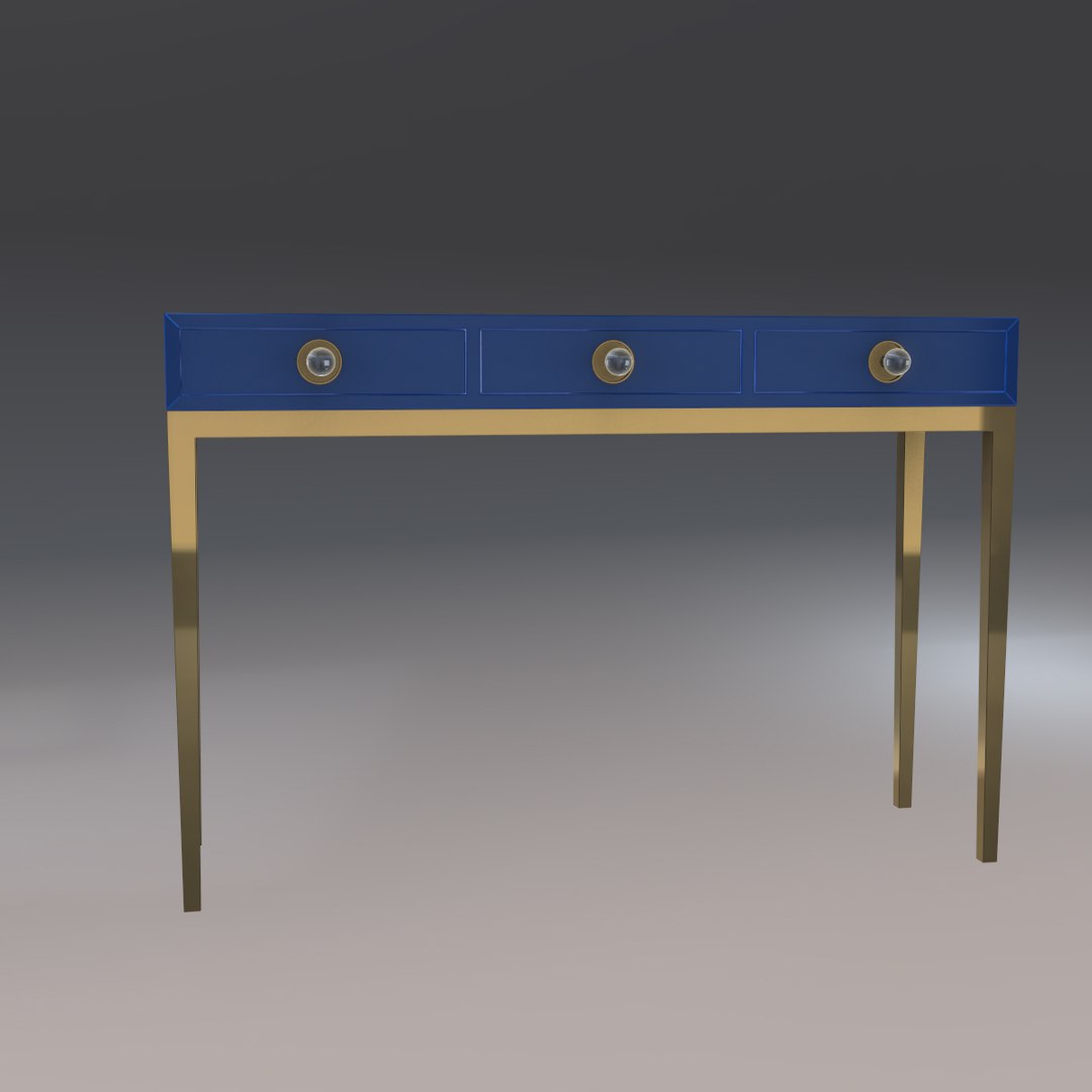 Three-drawer Console 3D Model - TurboSquid 1220653