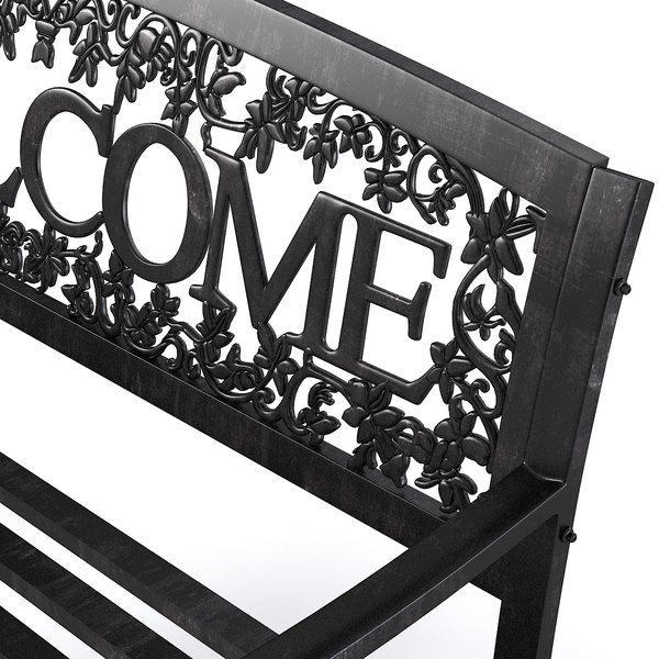 3d welcome bench