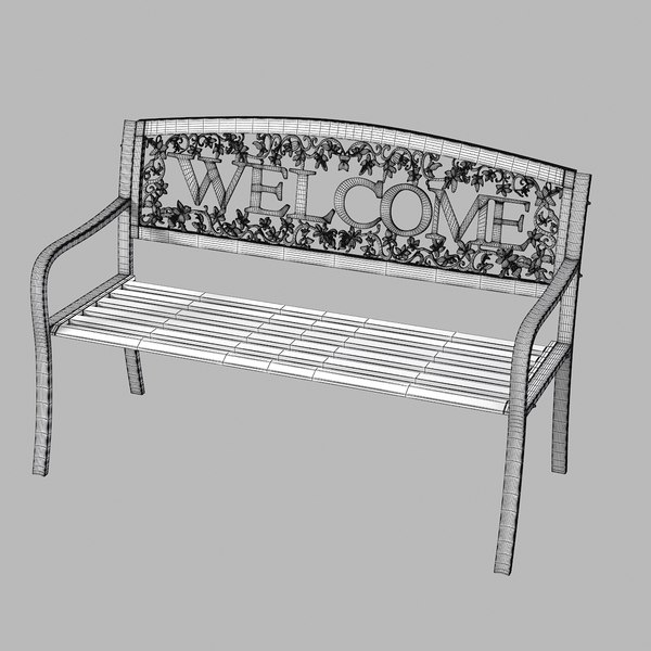3d welcome bench