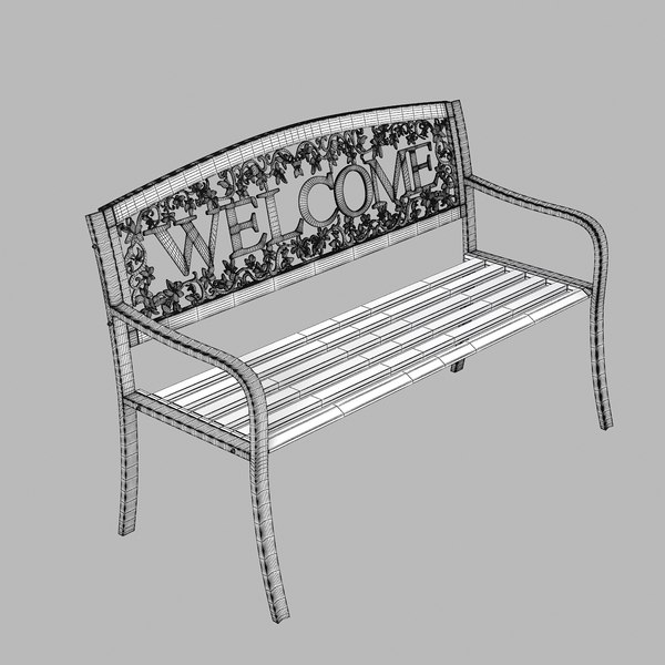 3d welcome bench