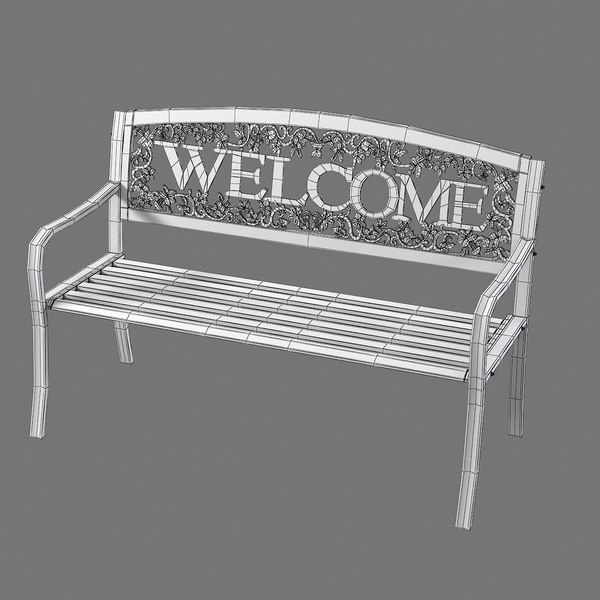 3d welcome bench