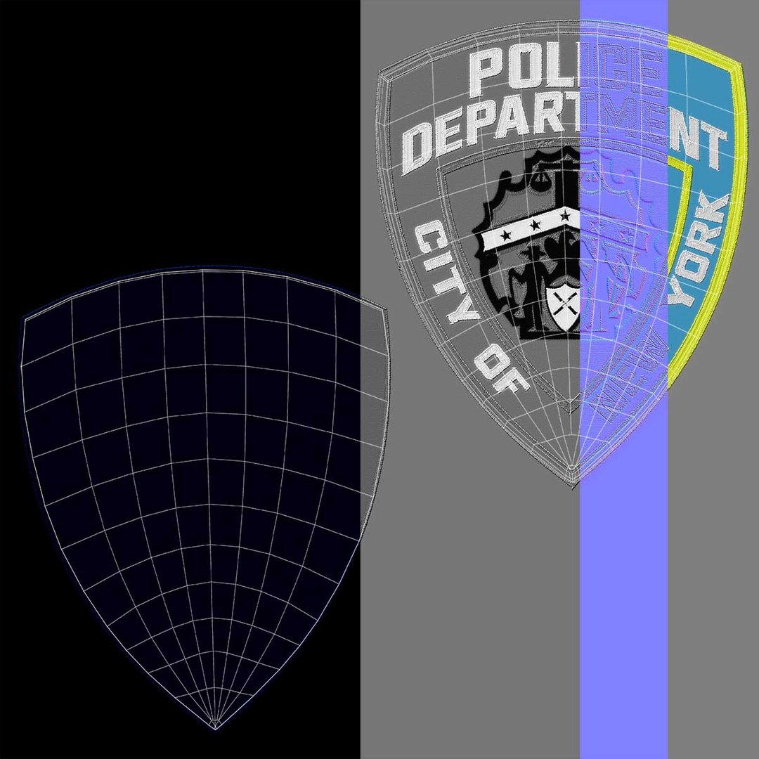 3D Model New York Shield Patch - TurboSquid 1356302