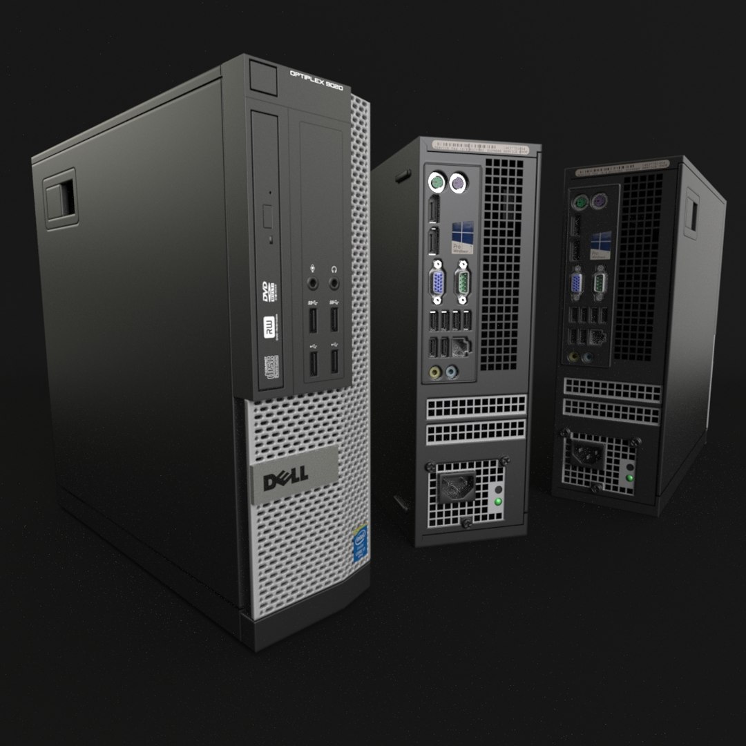 Workdesk Dell Keyboard Mouse 3d Dwg