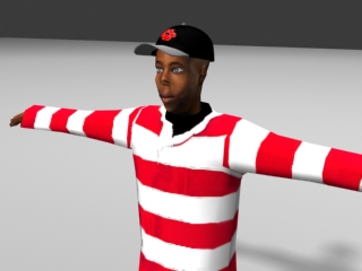 African Boy Hopscotch 3d Model