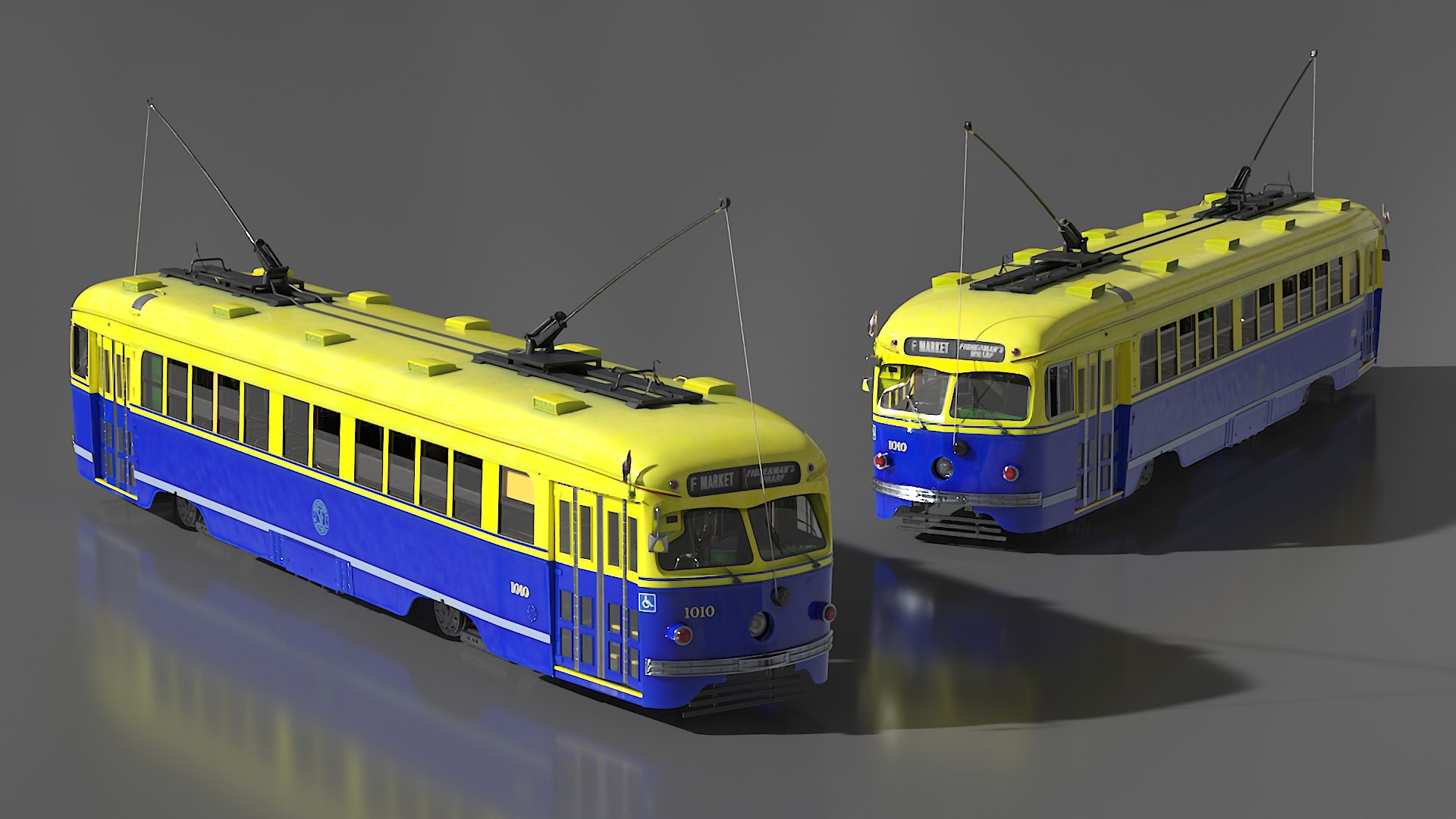 Retro Tram Model - TurboSquid 2318226