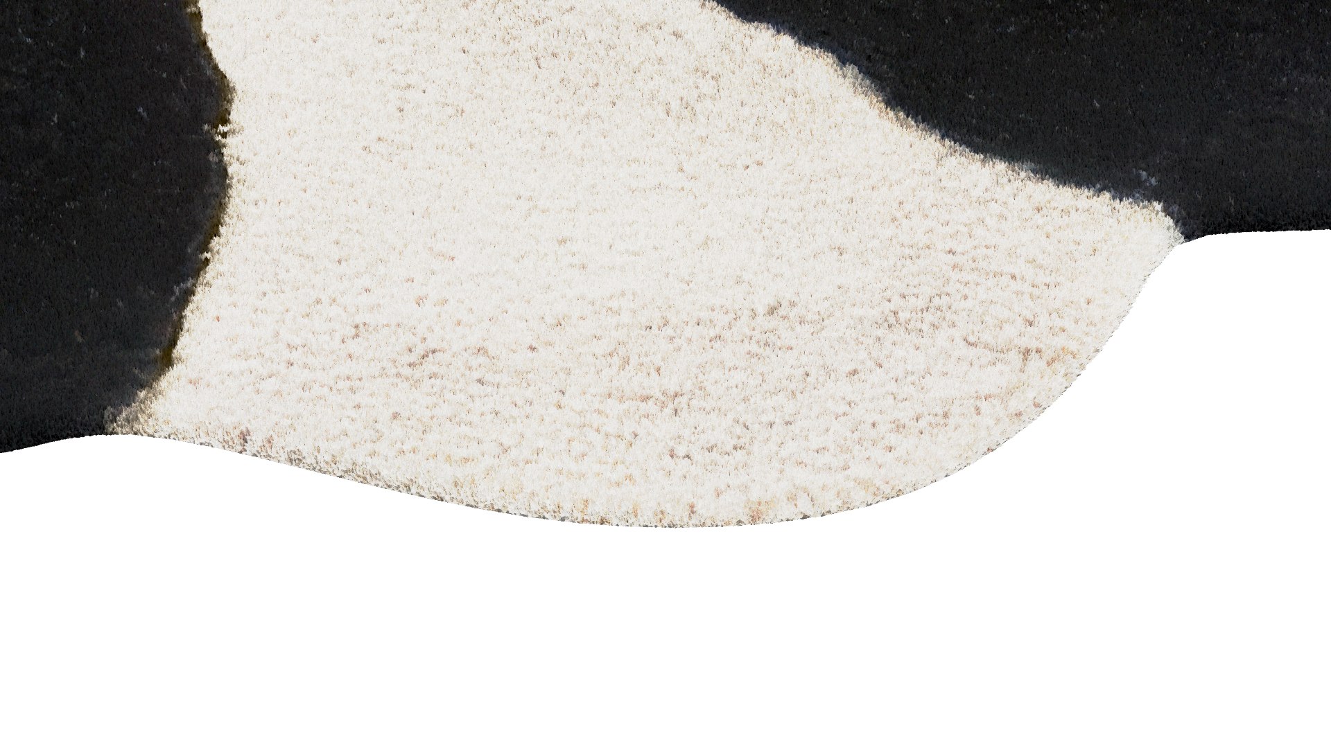 Zig Zag Black And White Striped Irregular Hand Tufted Wool Rug 3D Model ...