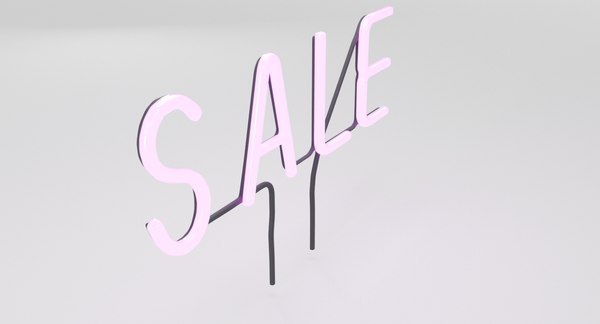 Purple wall neon sign 3D model - TurboSquid 1265249