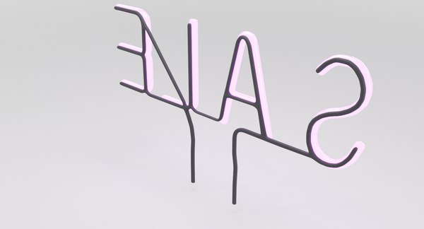 Purple wall neon sign 3D model - TurboSquid 1265249