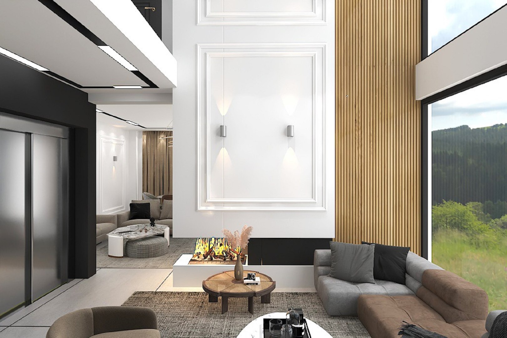 3D kitchen hall living room interior design interior design - TurboSquid 2137727