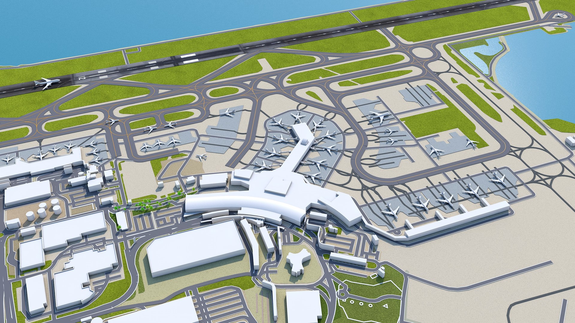 3D Model Auckland Airport - TurboSquid 2004854