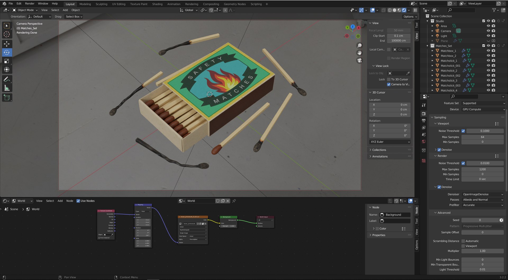 Matches Set Model - TurboSquid 2102668