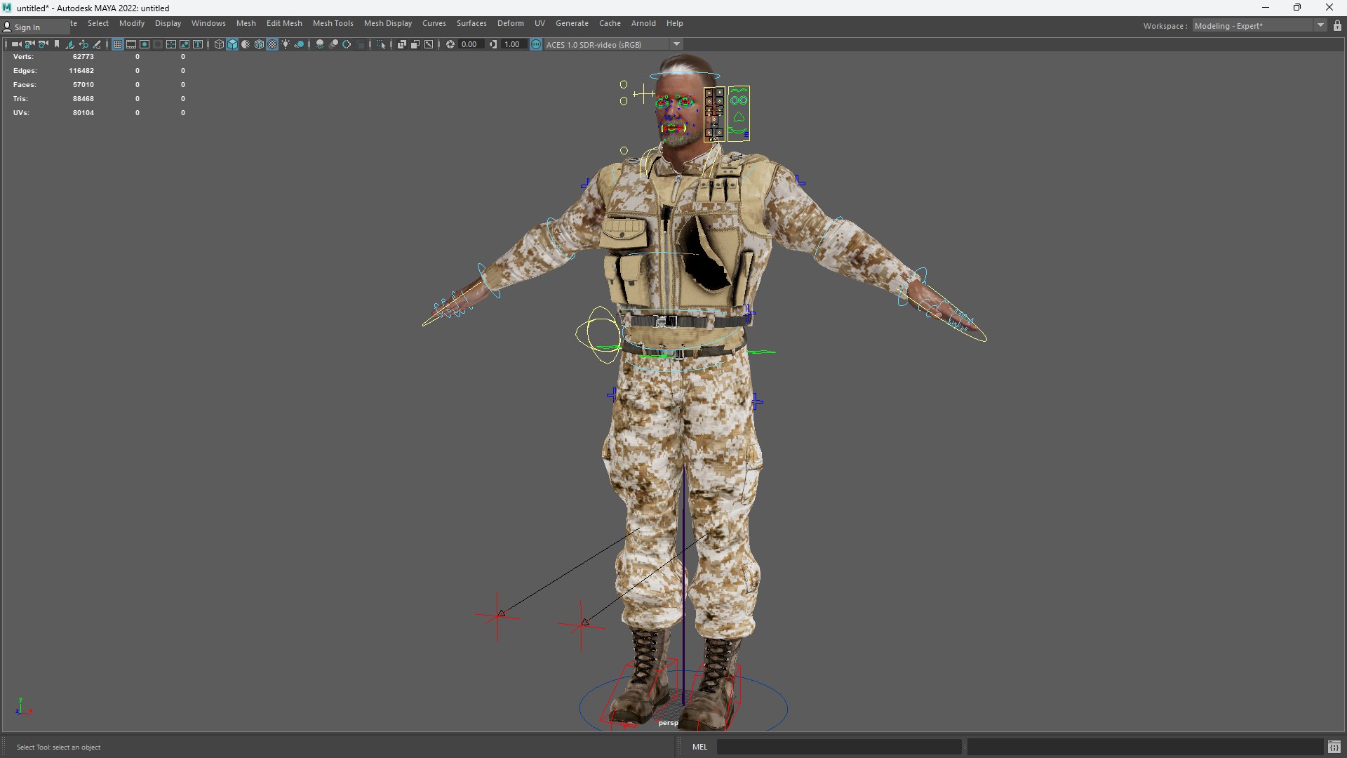 Realistic Military Soldier Character Rigged 3D Model Tactical Army 3D ...