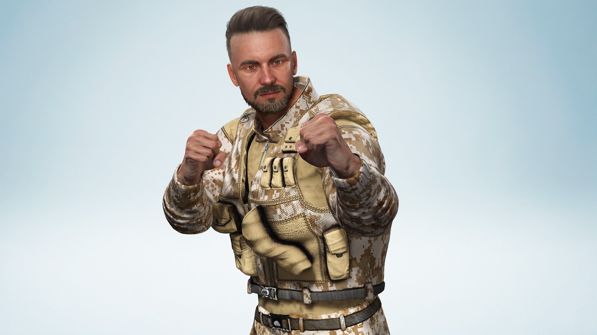Realistic Military Soldier Character Rigged 3D Model Tactical Army 3D ...