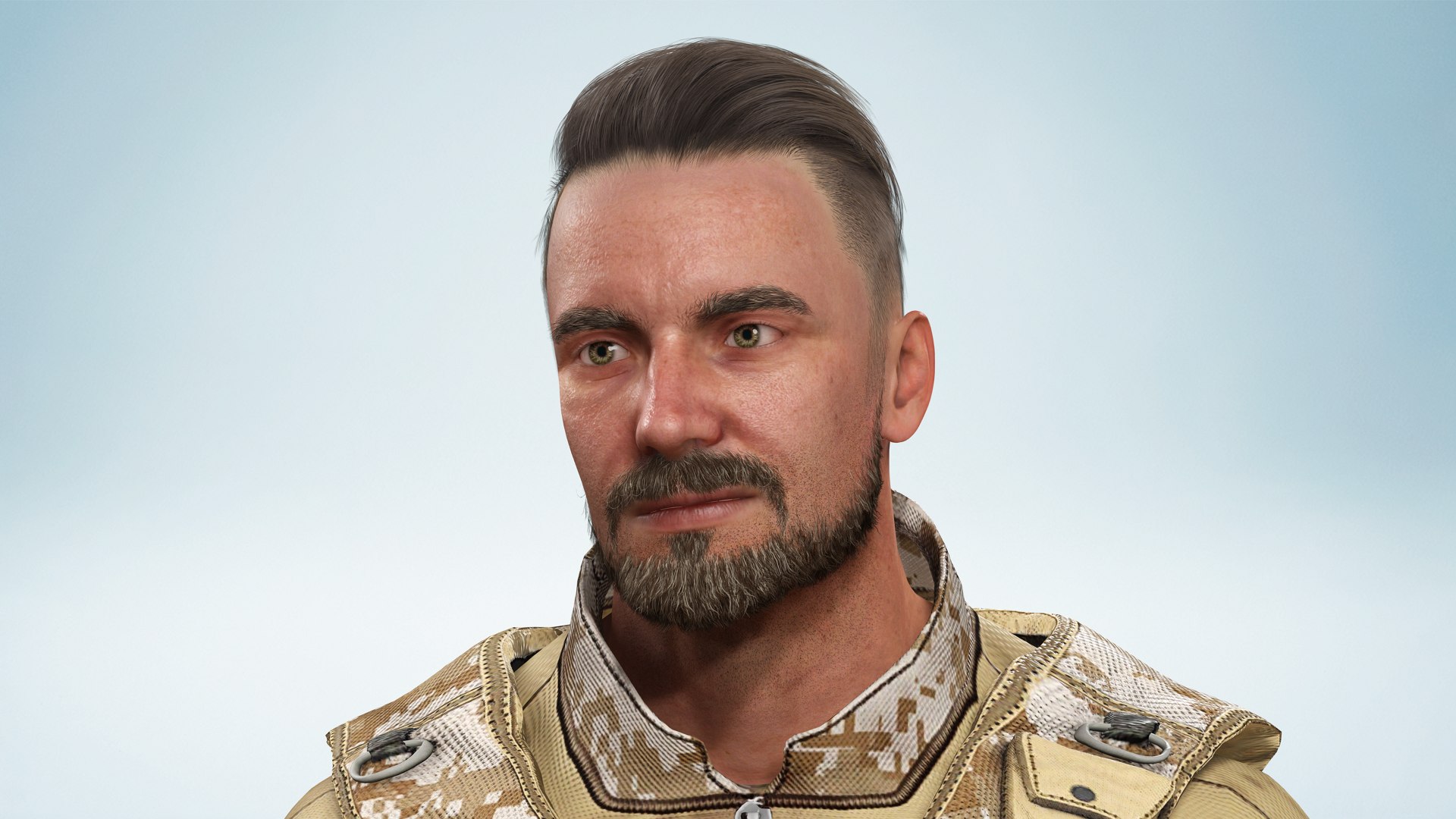 Realistic Military Soldier Character Rigged 3D Model Tactical Army 3D ...