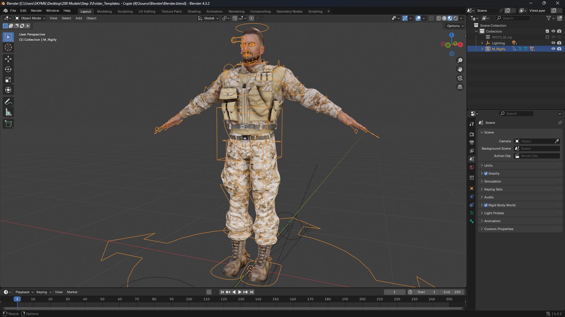 Realistic Military Soldier Character Rigged 3D Model Tactical Army 3D ...