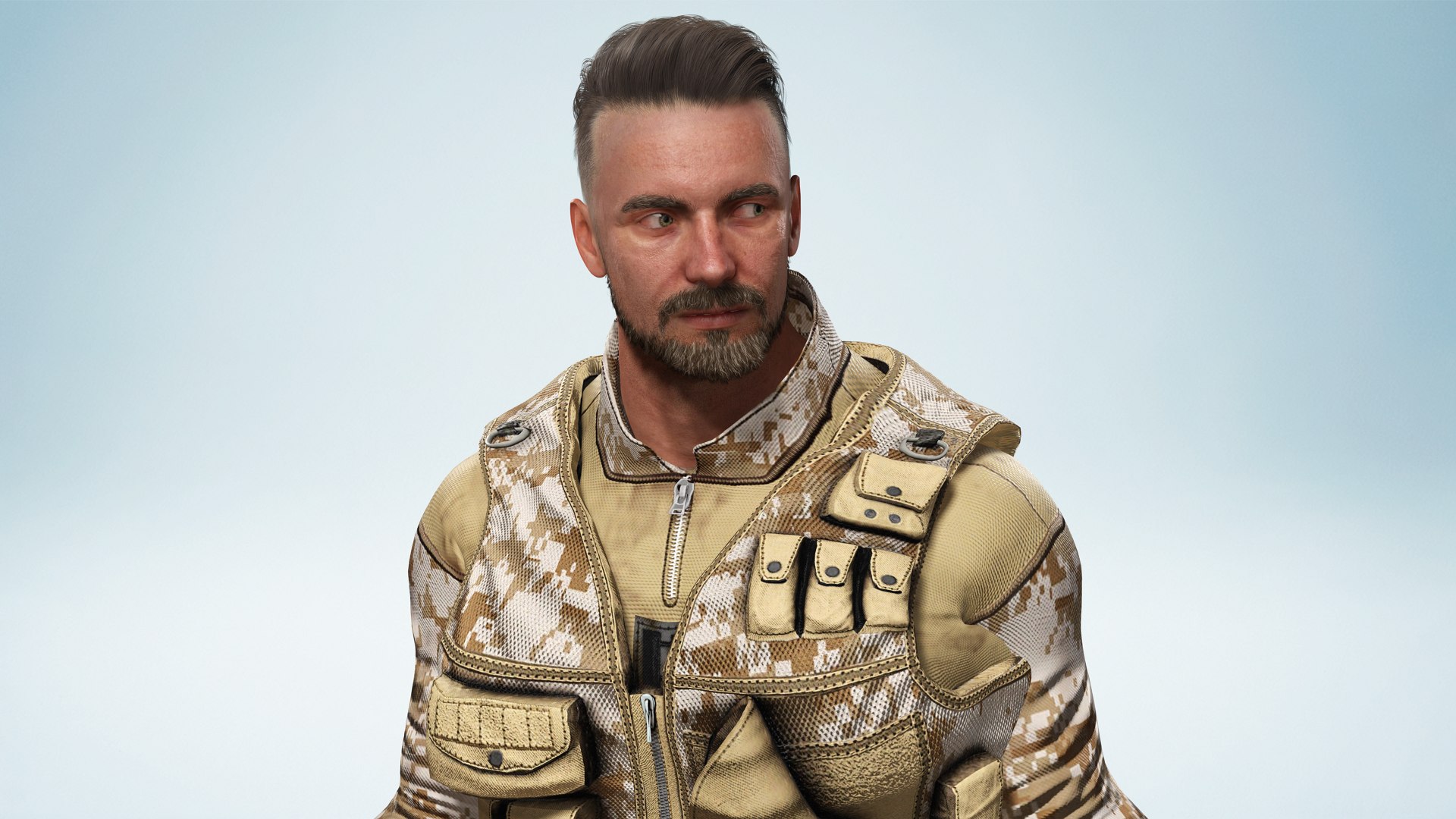 Realistic Military Soldier Character Rigged 3D Model Tactical Army 3D ...