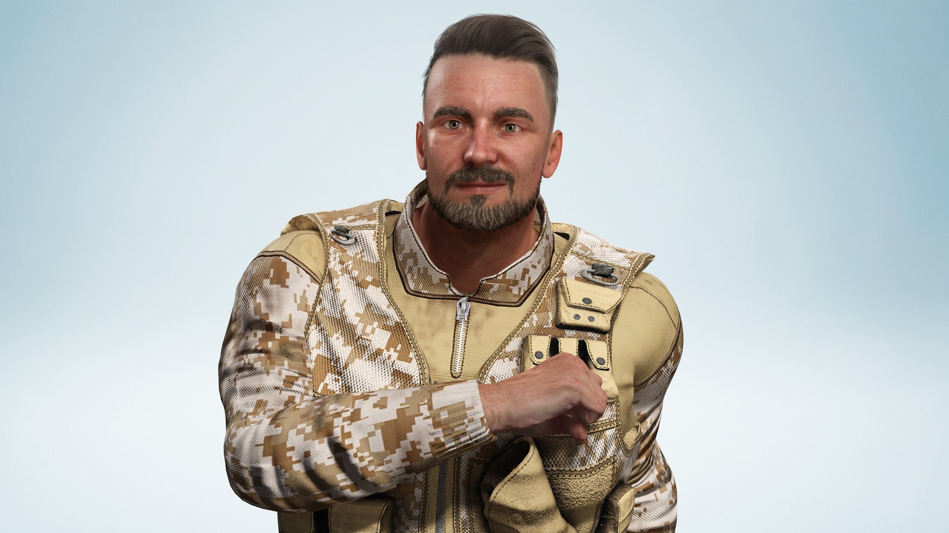 Realistic Military Soldier Character Rigged 3D Model Tactical Army 3D ...
