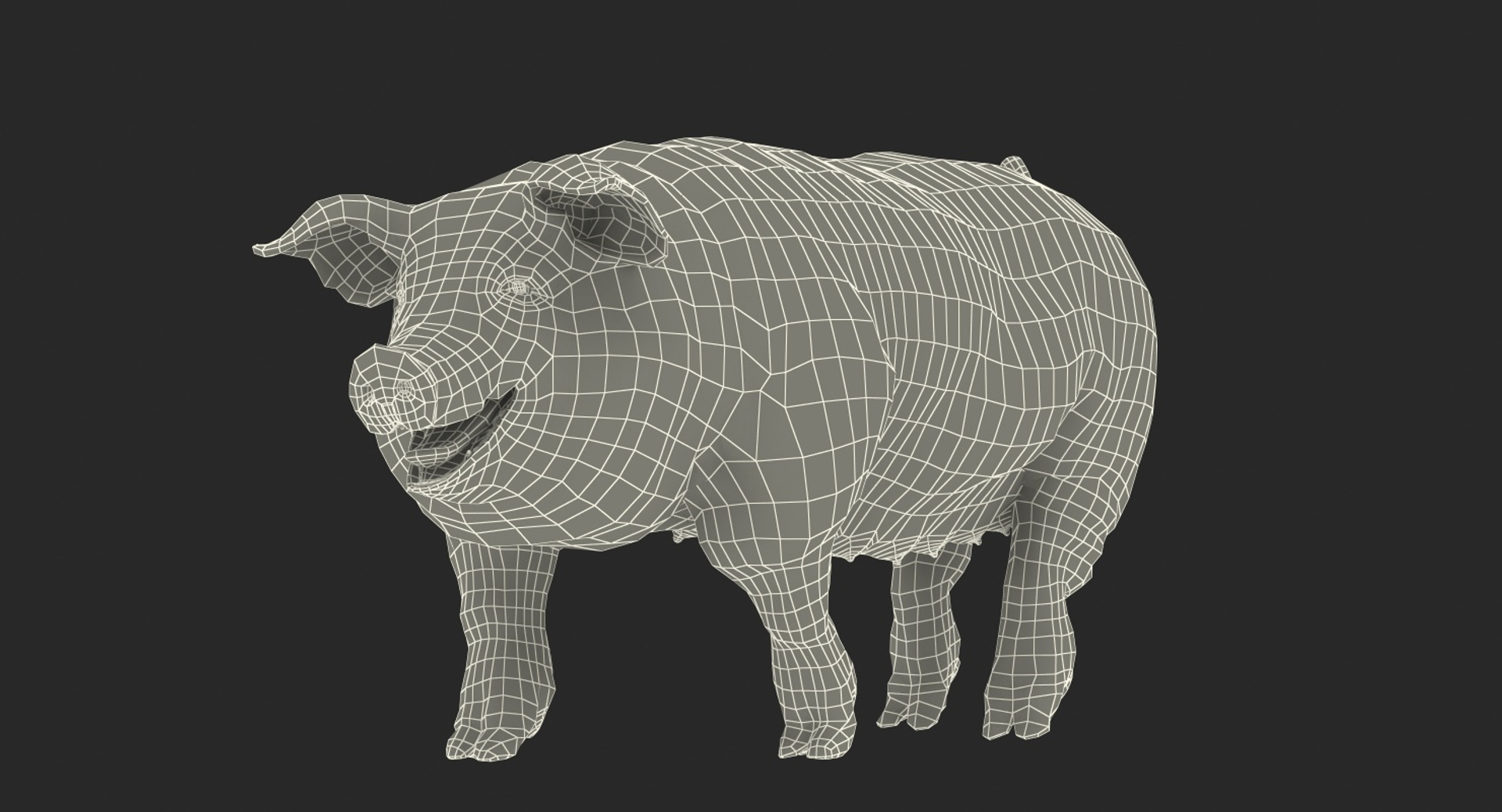 Pig Sow Peitrain Walking 3D Model - TurboSquid 1370934