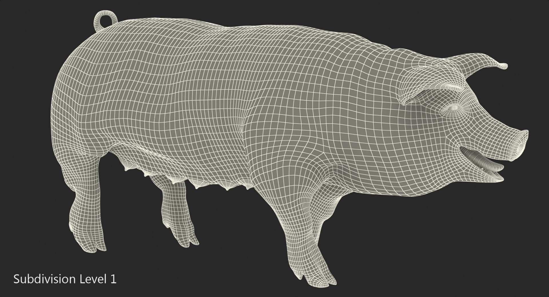 Pig Sow Peitrain Walking 3D Model - TurboSquid 1370934