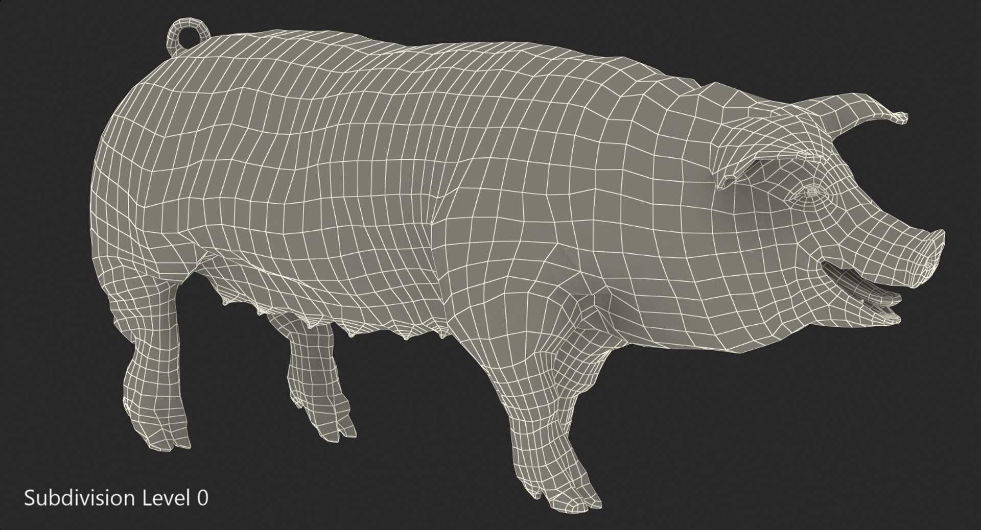 Pig Sow Peitrain Walking 3D Model - TurboSquid 1370934