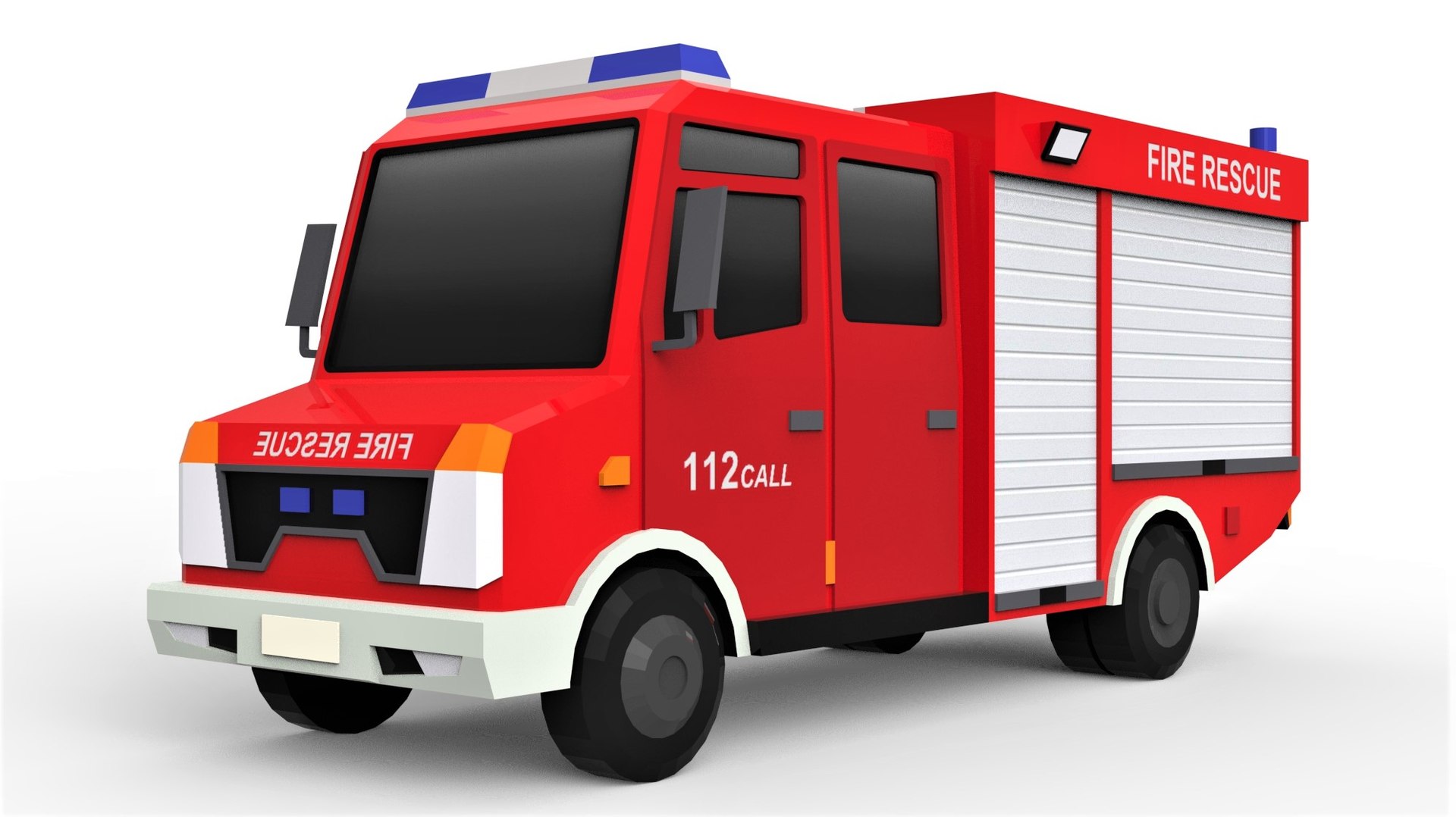 Cartoon Fire Truck Clipart