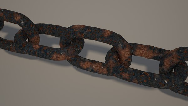 chain rusted metal 3d max