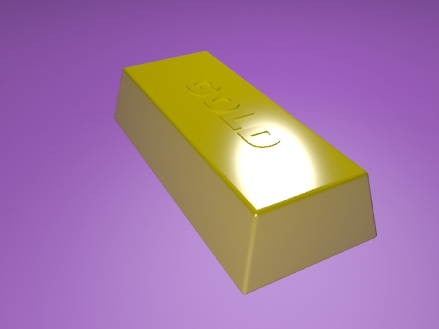 gold bar 3d model