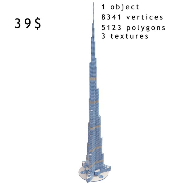 Burj Khalifa Tower 3ds Max Models for Download | TurboSquid