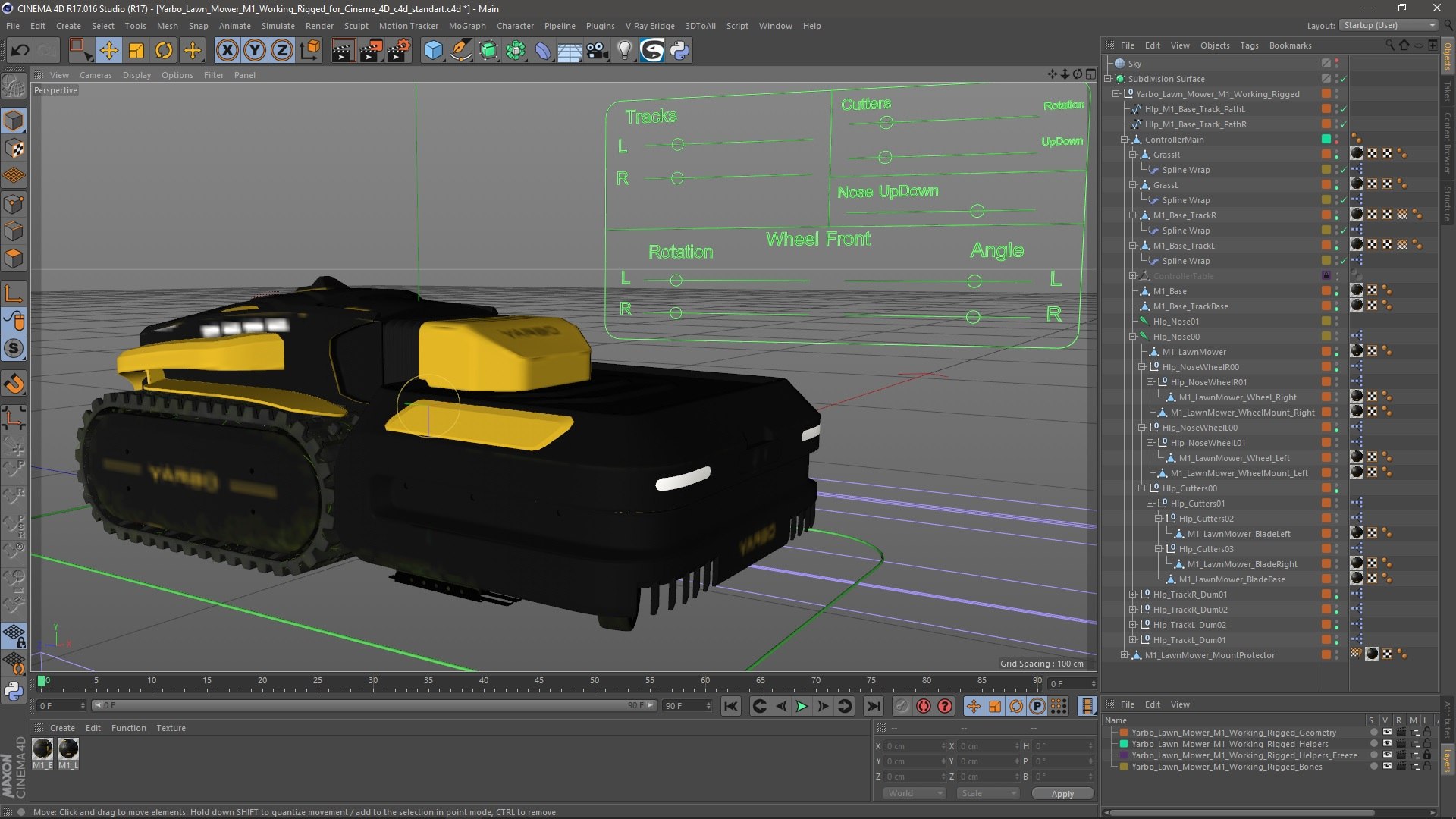 Yarbo Lawn Mower M1 Working Rigged For Cinema 4D 3D Model - TurboSquid ...