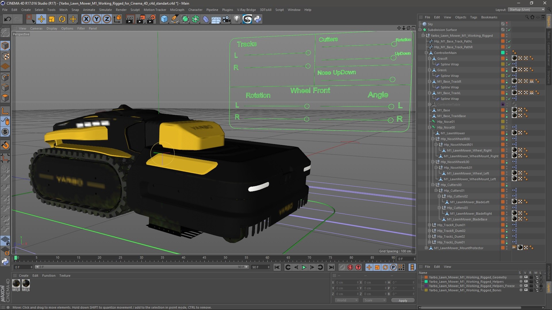 Yarbo Lawn Mower M1 Working Rigged For Cinema 4D 3D Model - TurboSquid ...