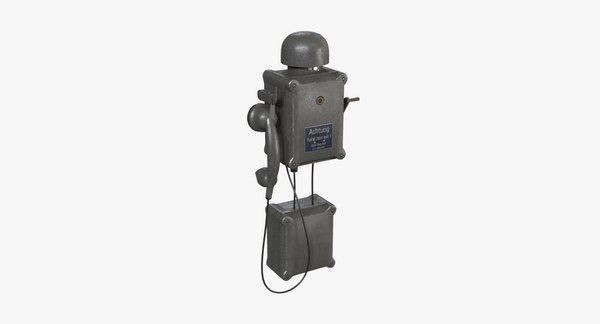 modèle 3D de Téléphone mural allemand de la seconde guerre mondiale ...