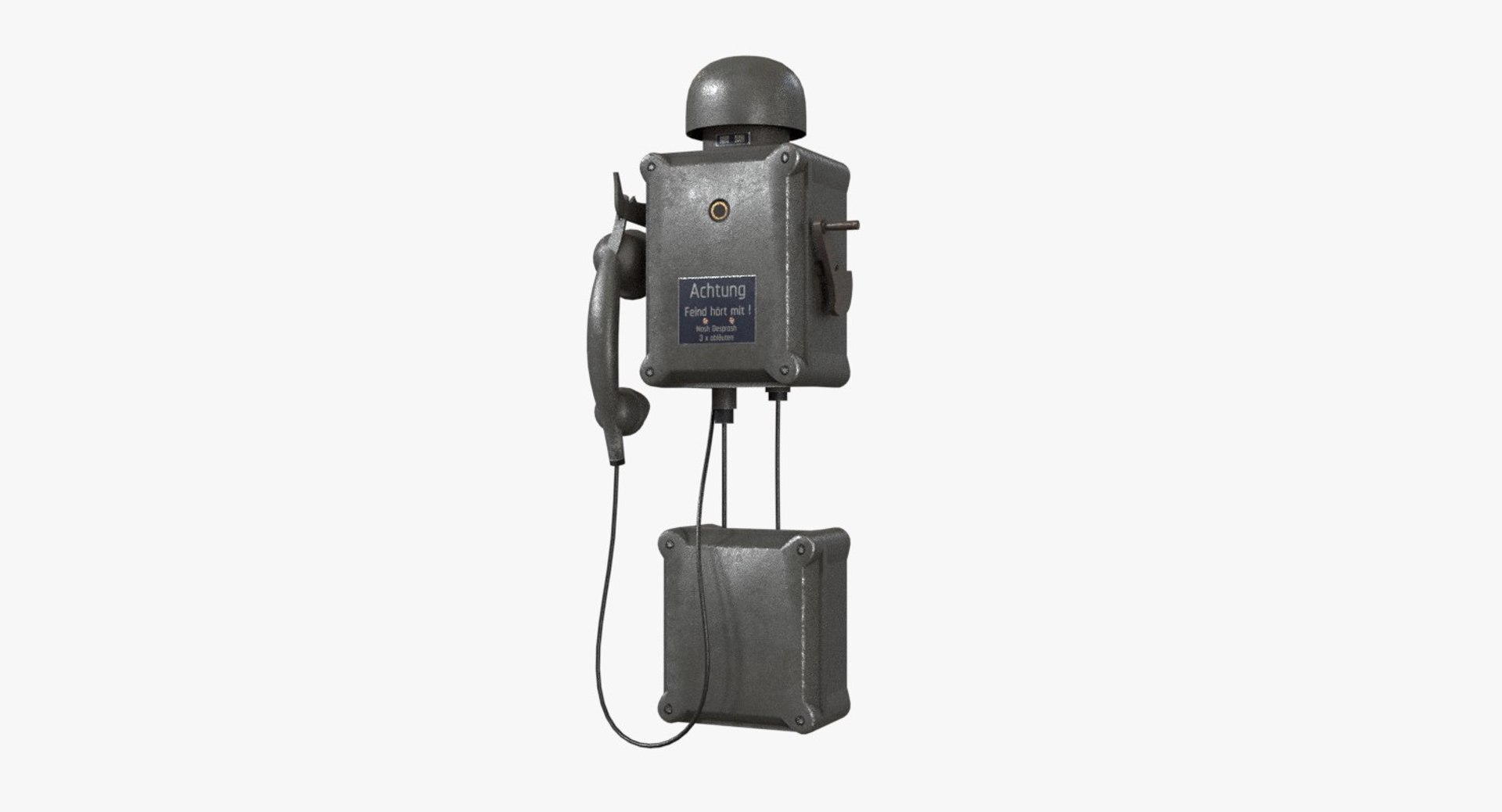 German Wall Telephone Wwii 3D - TurboSquid 1427440