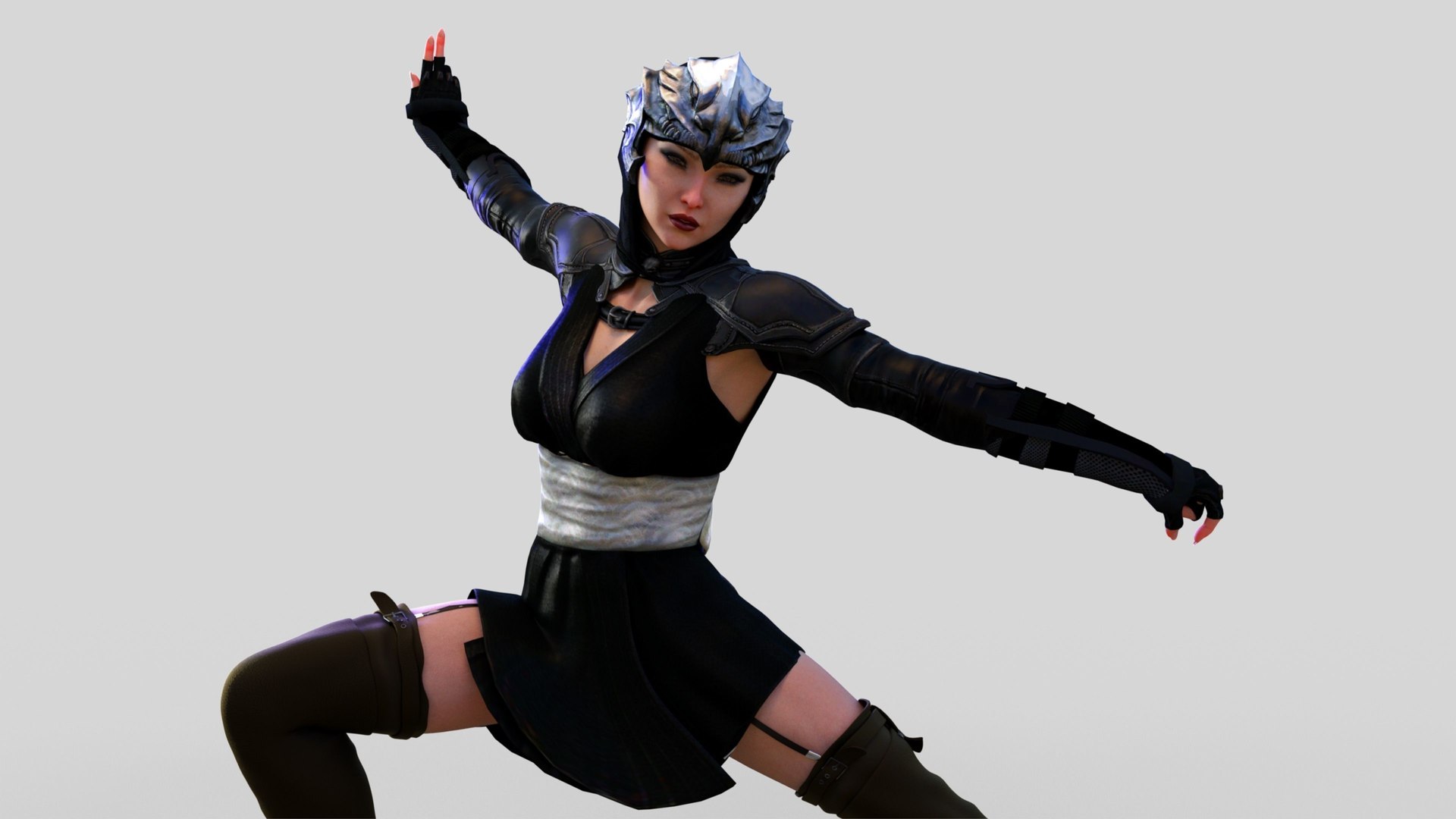 Female Ninja 3D Model - TurboSquid 2084920