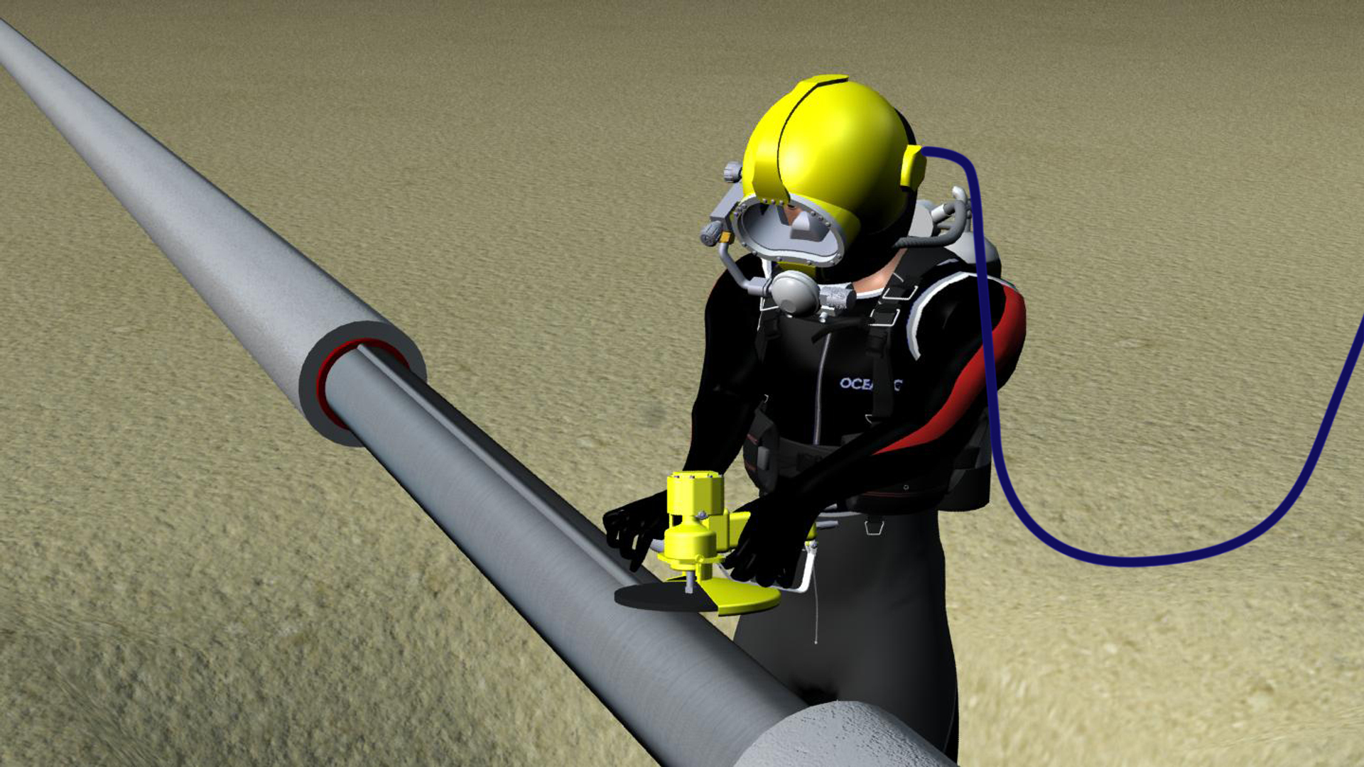 grinder underwater 3d max