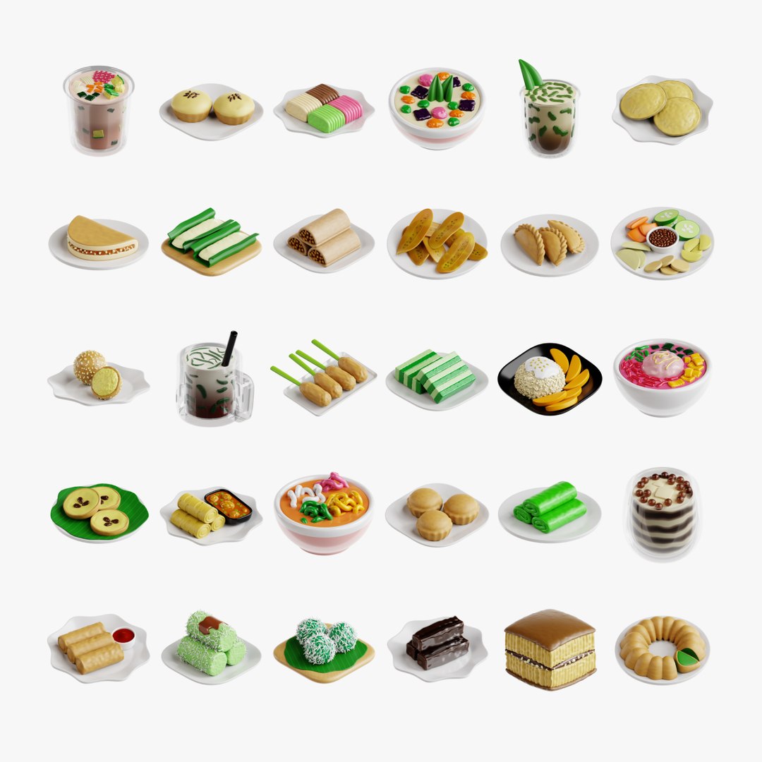 3D Traditional Snacks - TurboSquid 2294539