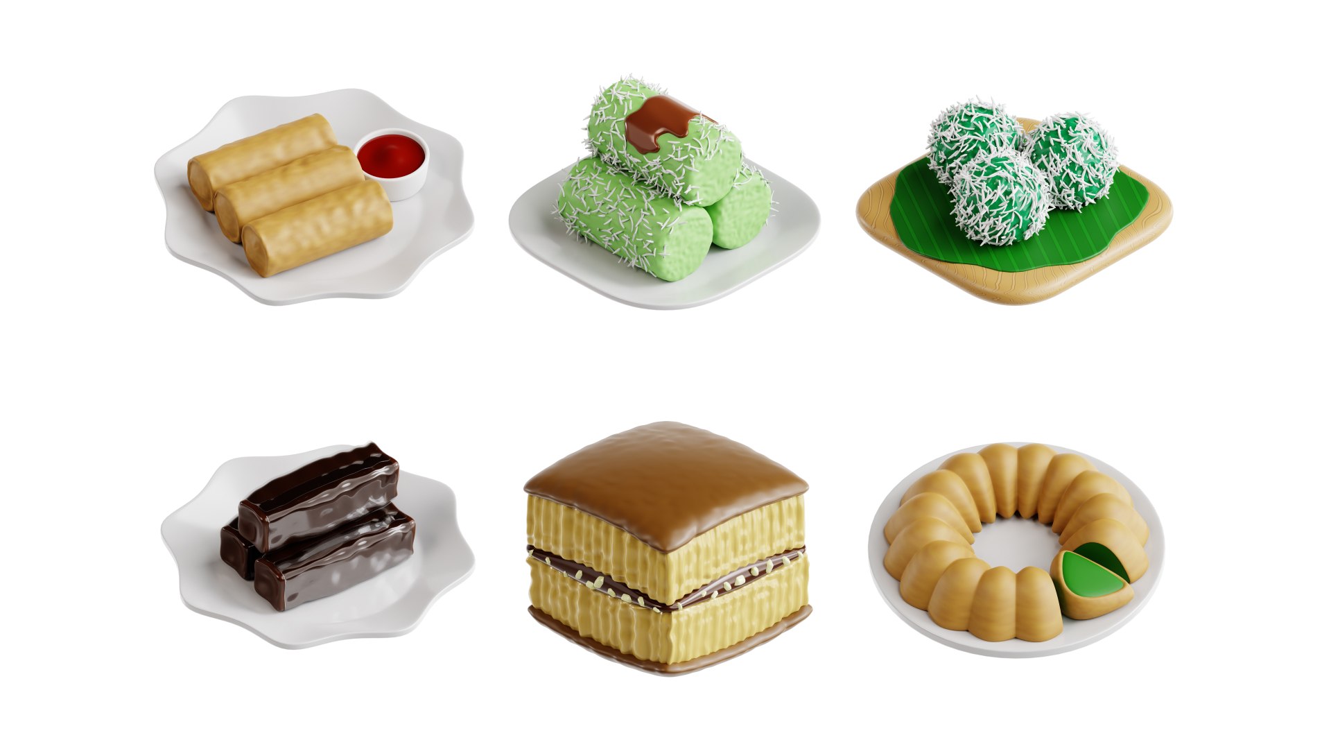 3D Traditional Snacks - TurboSquid 2294539