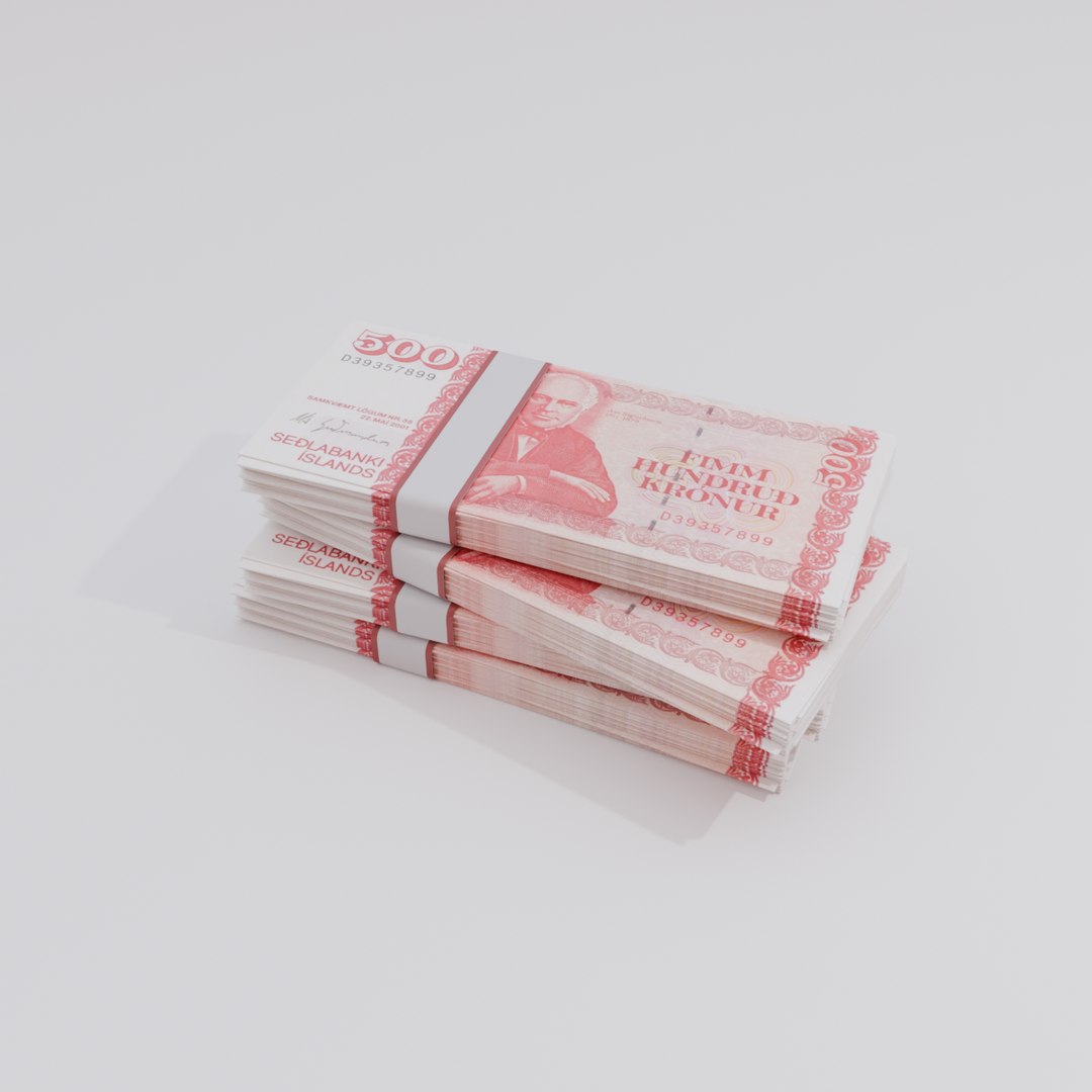 500 Icelandic Krona Currency 3D Model - TurboSquid 2397475