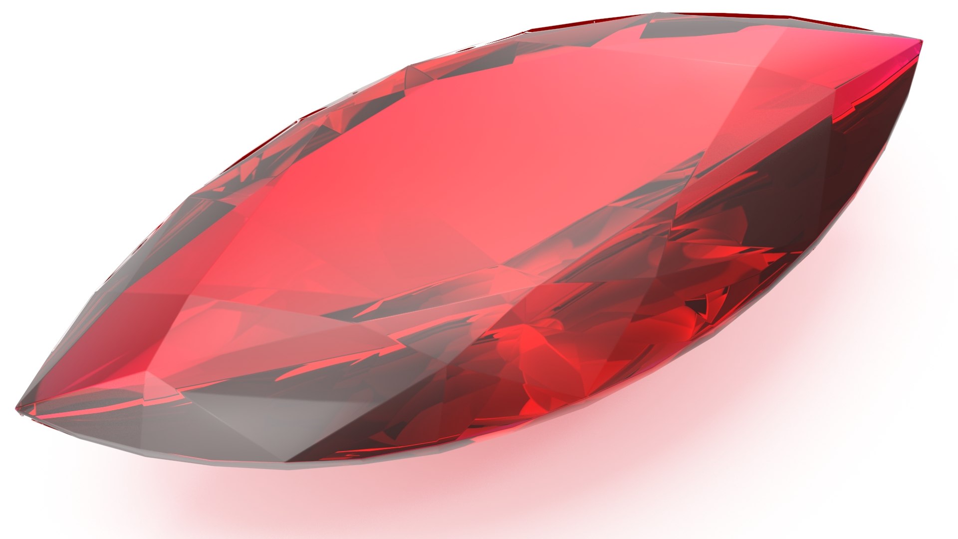 3D Marquise Cut Ruby - TurboSquid 1831988