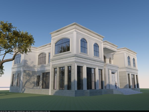 3D classic mansion la model - TurboSquid 1342817