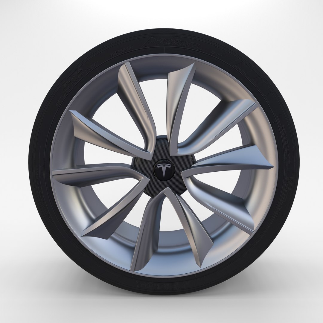 3d model tesla 3 rim