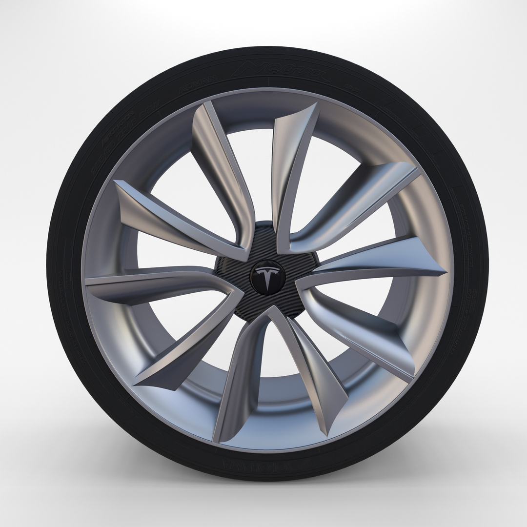 3d model tesla 3 rim