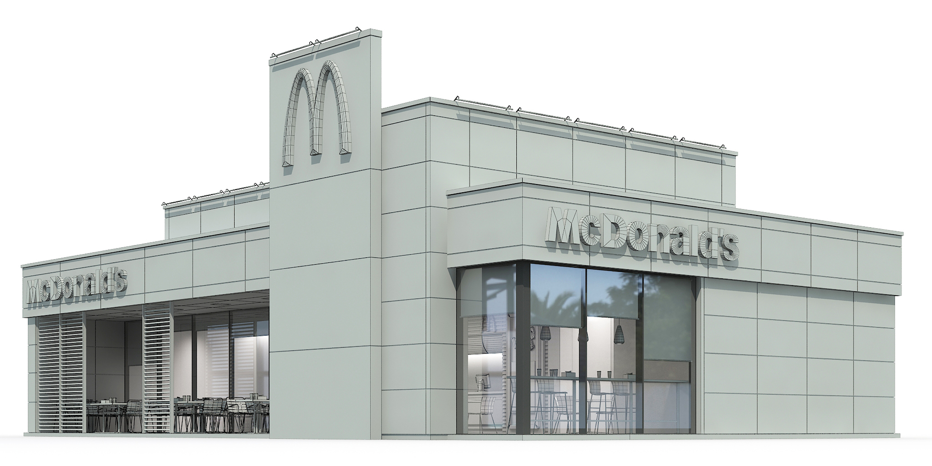 3D mcdonalds restaurant - TurboSquid 1346367