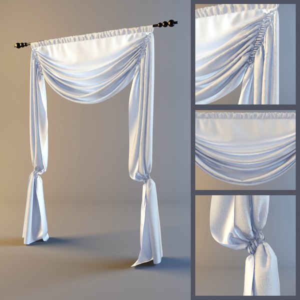 3D window curtains - TurboSquid 1380377