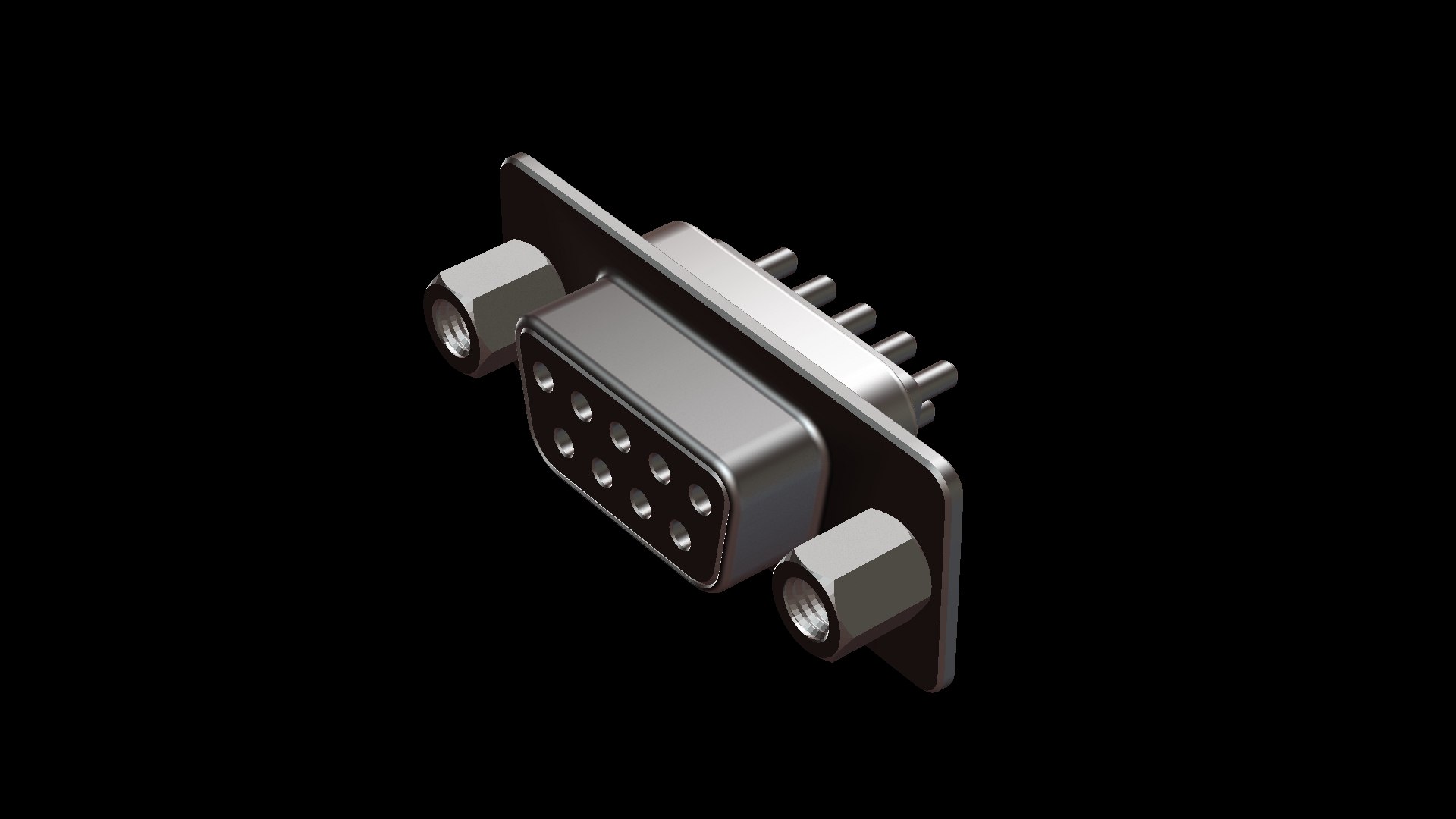 3D Model De-9 Ports - TurboSquid 1224961