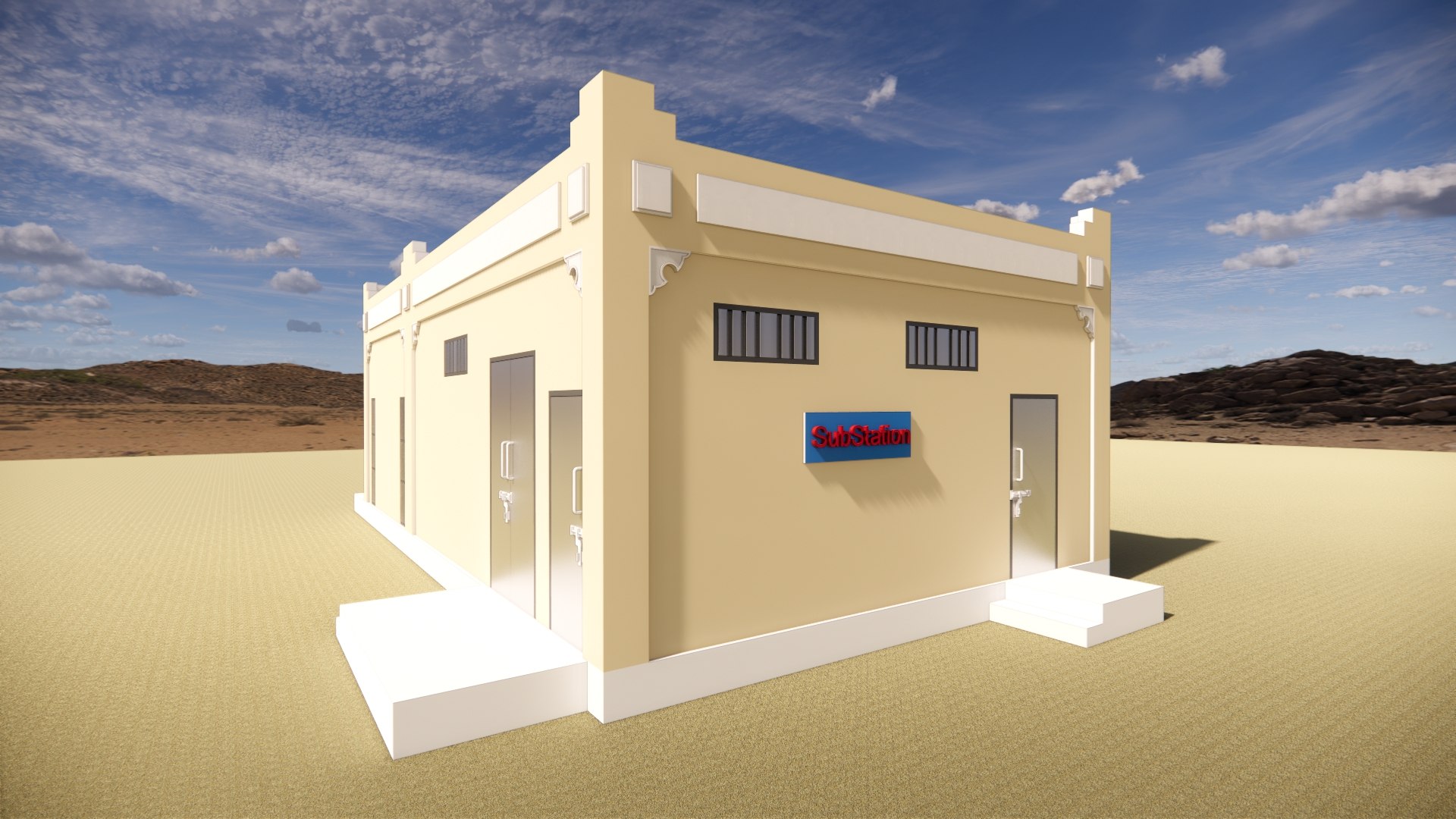 3D Electrical Substation Building In Revit - TurboSquid 2188961